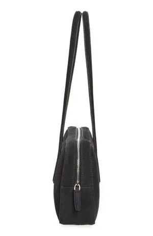 Madewell The Top Zip Suede Shoulder Bag - Juniper Berry