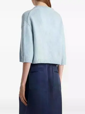 Khaite Sabina Cropped Sweater - Blue