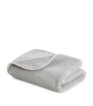 GRACCIOZA Bee Waffle Extra Large Hand Towel - Silver