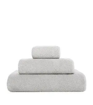 GRACCIOZA Bee Waffle Extra Large Hand Towel - Silver