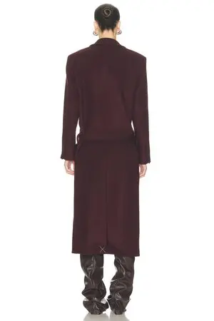 Attico Long Coat - Burgundy
