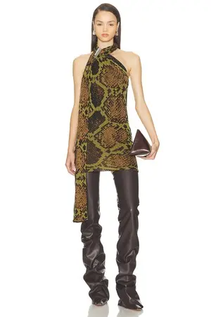 Attico Python Sleeveless Mini Dress - Multicolor