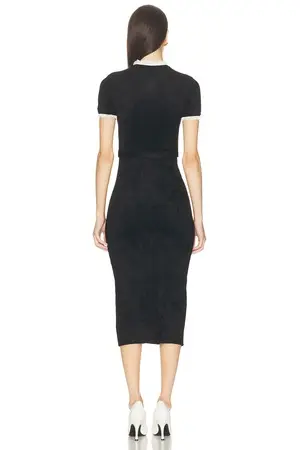SELF-PORTRAIT Chenille Knit Midi Dress