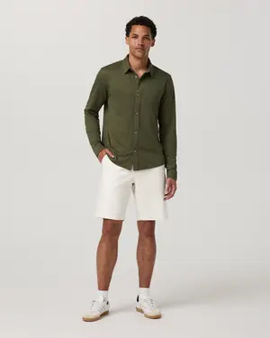 Vuori Long Sleeve Knit Oxford Button Down Classic Fit - Herb
