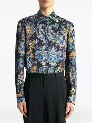 Etro Paisley Floral Long-sleeves Shirt