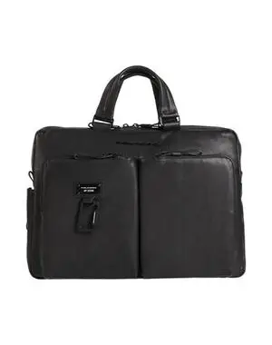 PIQUADRO Leather Computer Bag - Black