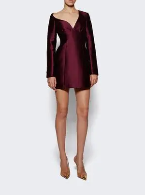 Florence & Fortitude Long Sleeve Mini Dress With Asymmetric Neckline