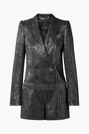 Isabel Marant Derron Double-breasted Lurex Playsuit