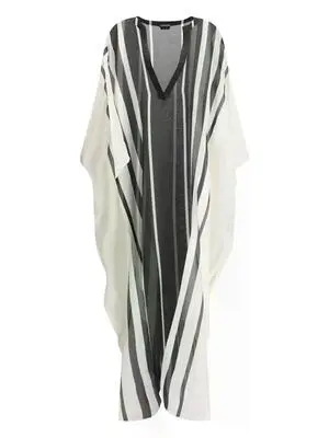 TOM FORD Striped V-neck Maxi Dress