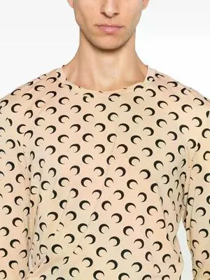 MARINE SERRE Moonogram Pattern Long Sleeve T-shirt