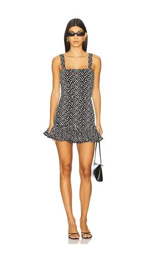 Amanda Uprichard Mellie Skort Romper - Black & White