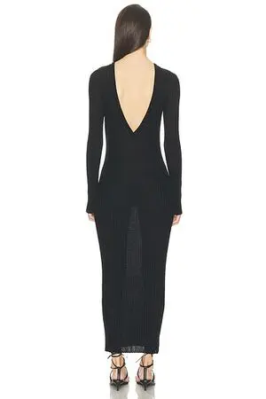 Khaite Sigrid Ribbed Knit Maxi Dress