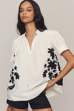 Anthropologie Tie Detailed Blouses