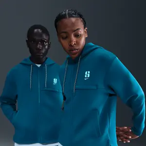 Nike Sabrina Dri-fit Loose Full-zip Basketball Hoodie - Blue