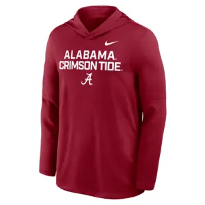 Nike Alabama Sideline Dri-fit College Long-sleeve Hooded Top - Red
