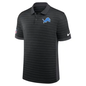 Nike Detroit Lions Sideline Victory Stripe Dri-fit Nfl Polo - Black