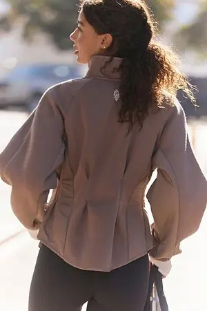 Free People Gia Fleece Jacket - Sandstorm