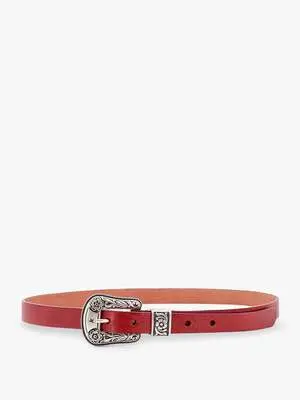 GOLDEN GOOSE Leather Belt - Red