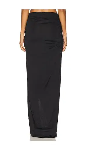 Nbd Ruched Wrap Maxi Skirt With Slit