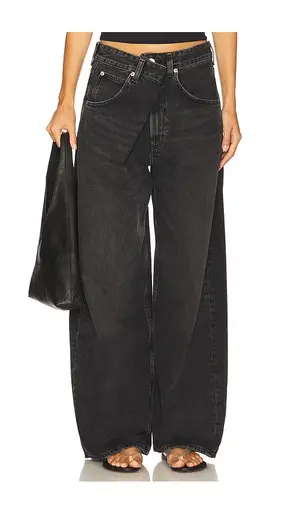 AGOLDE Vana Wide-leg Jeans - Black
