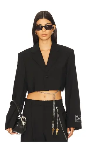 Alexander Wang Cropped Blazer With Chain