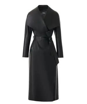 MACKAGE MAI-L Long Leather Wrap Coat
