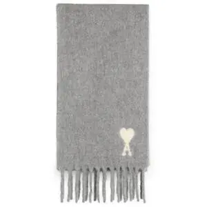 Ami Hairy Alpaca Wool Scarf Gris