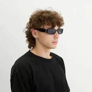 Saint Laurent Acetate Rectangle Sunglasses - Black