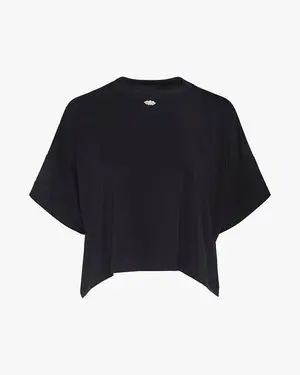 WeWoreWhat Cropped Sleep Tee - Black