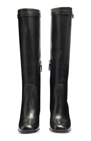 Santoni Leather High-heel Boots