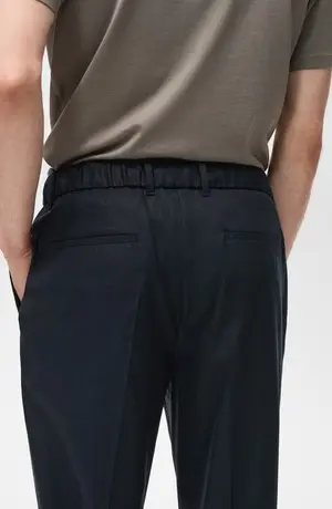 Mango Slim Fit Drawstring Waist Trousers