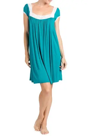 SAVI MOM Joliet Maternity/nursing Nightgown - Dark Jade