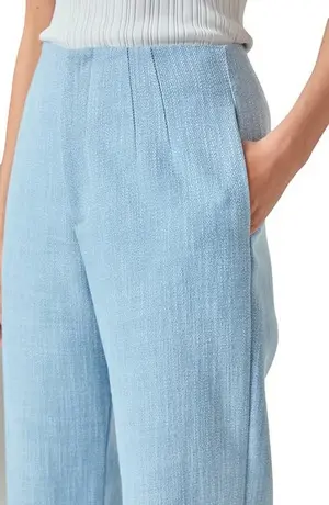Endless Rose Clean Waist Relaxed Fit Tweed Trousers