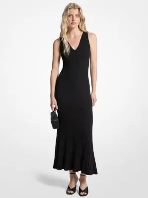 Michael Kors Ribbed Stretch-knit Tank Dress