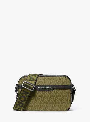 Michael Kors Hudson Signature Logo Camera Crossbody Bag - Green