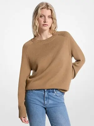 Michael Kors Wool Crewneck Sweater - Brown