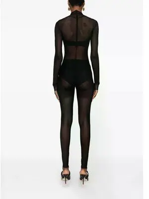 Norma Kamali Roll-neck Slim-cut Catsuit - Black