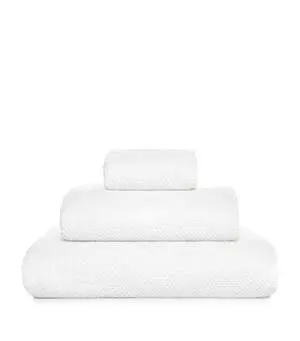 GRACCIOZA Bee Waffle Bath Sheet White