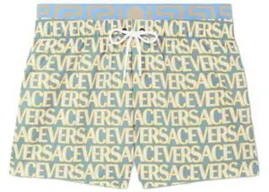 Versace Logo Swim Shorts - Blue