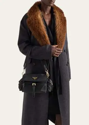 Prada Explore Medium Re-nylon Shoulder Bag - Nero