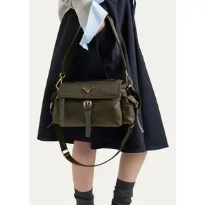 Prada Explore Medium Re-nylon Shoulder Bag - Nero