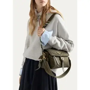 Prada Explore Medium Re-nylon Shoulder Bag - Nero