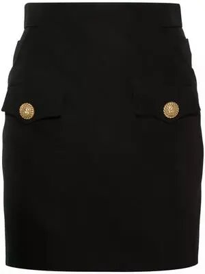 Balmain Virgin Wool Mini Skirt