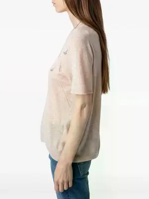 Zadig&Voltaire Cashmere Top With Crystal Embellishments