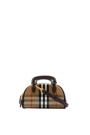 Burberry Mini Highlands Bowling Bag - Sand Beige
