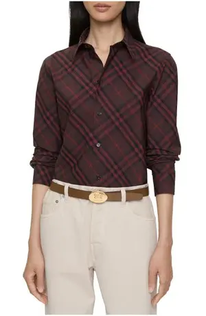 Burberry Slim Fit Check Cotton Shirt