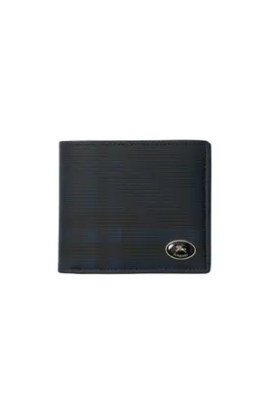 Burberry Check Bifold Wallet - Navy