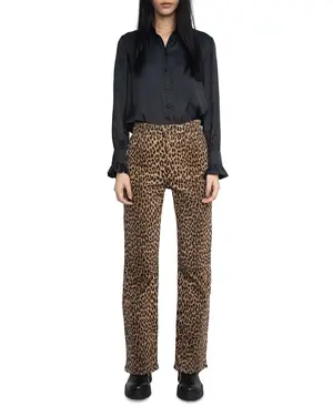 Zadig&Voltaire Evy High-rise Leopard Print Jeans
