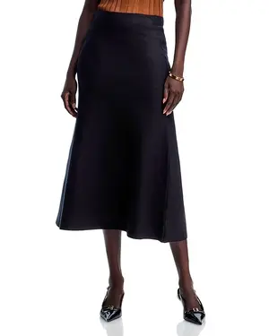 SIONI A-line Midi Skirt - Black