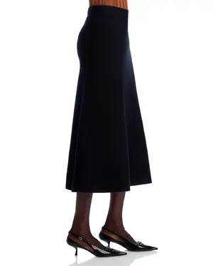 SIONI A-line Midi Skirt - Black